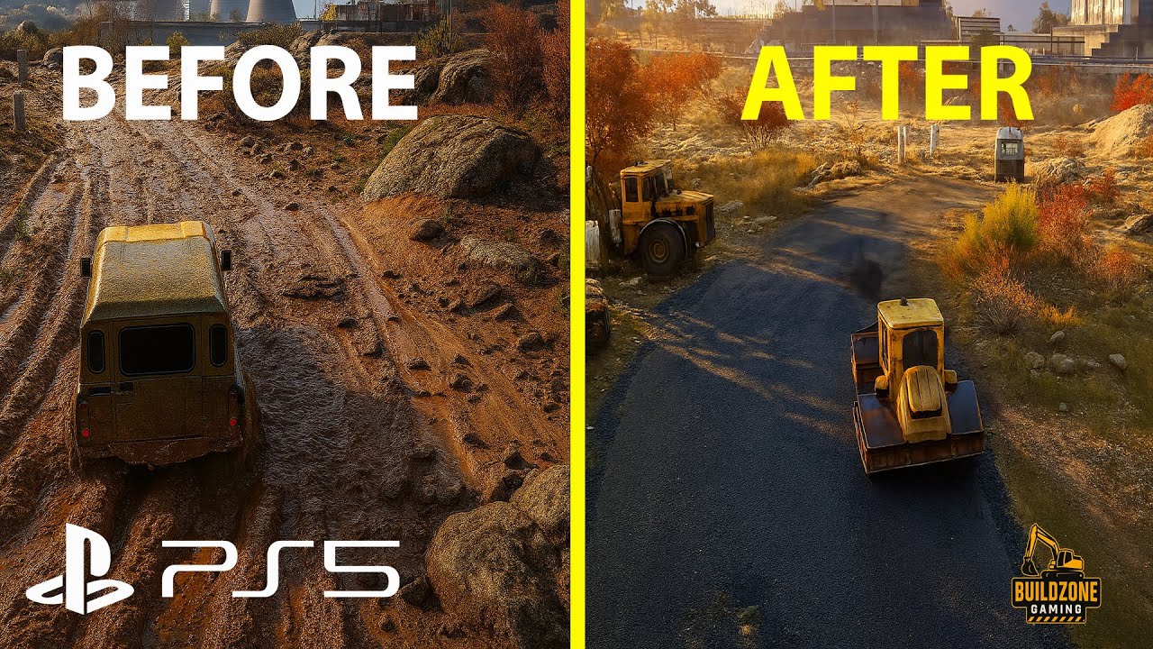 (PS5 Pro) Make A Long Asphalt Road Leading To The Company-Roadcraft ...