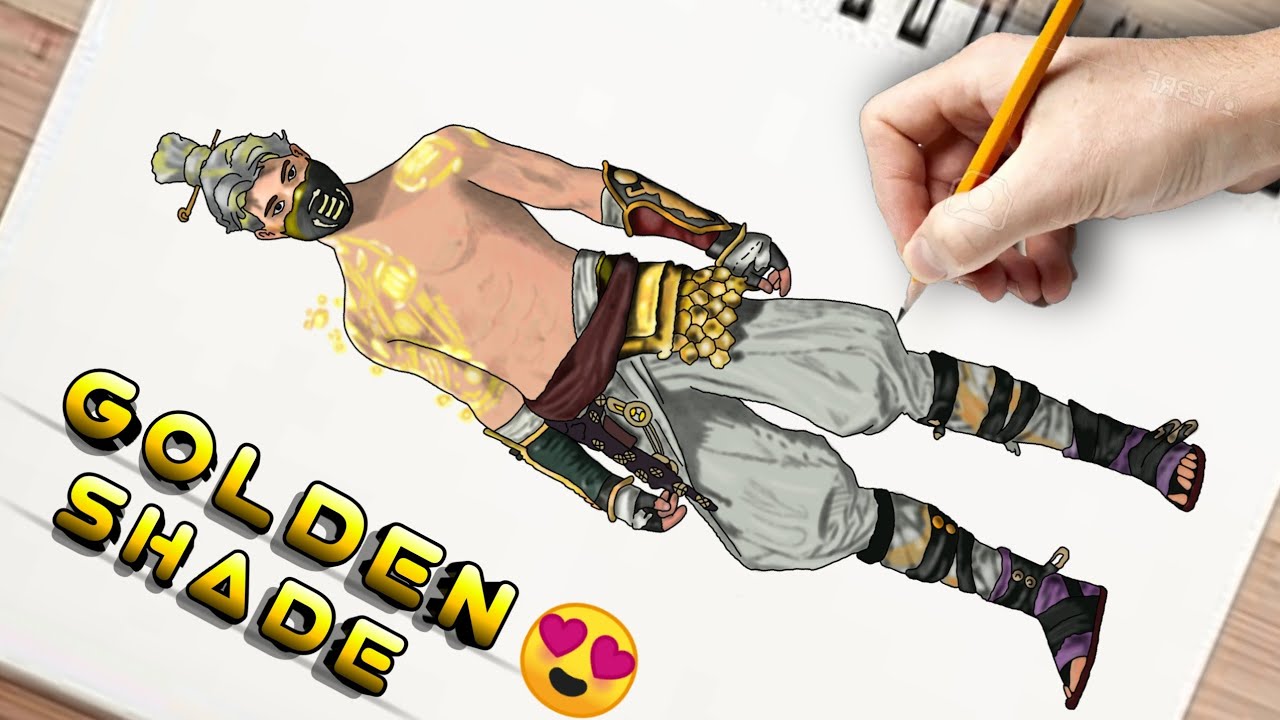 Golden Shade Bundle 😍 Drawing || Free Fire Drawings || Free Fire Rare ...