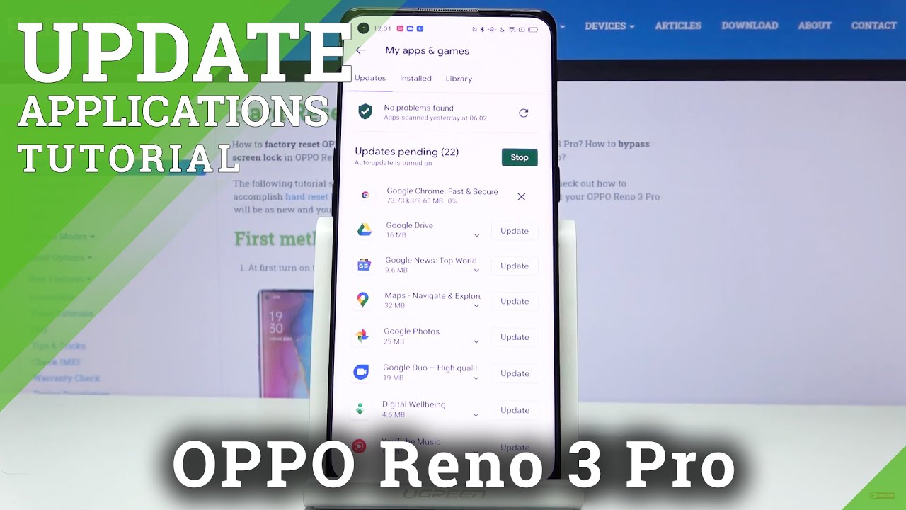 How to Check for Apps Updates in OPPO Reno Pro 3 – Install New Version ...