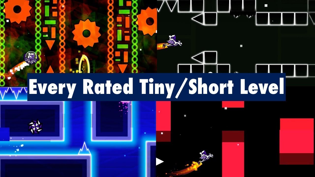 Every Rated Tiny/Short Level in Geometry Dash - YouTube