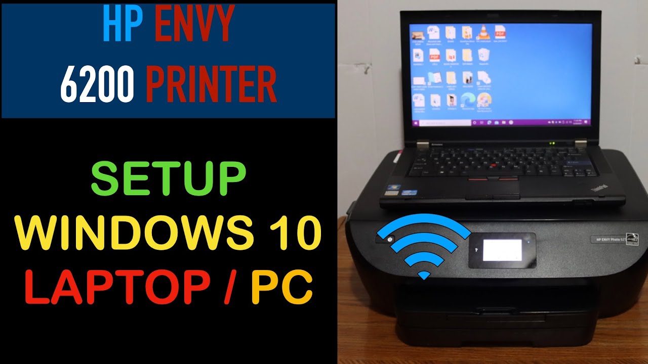 HP Envy Photo 6200 SetUp Windows 10 Laptop or PC - YouTube