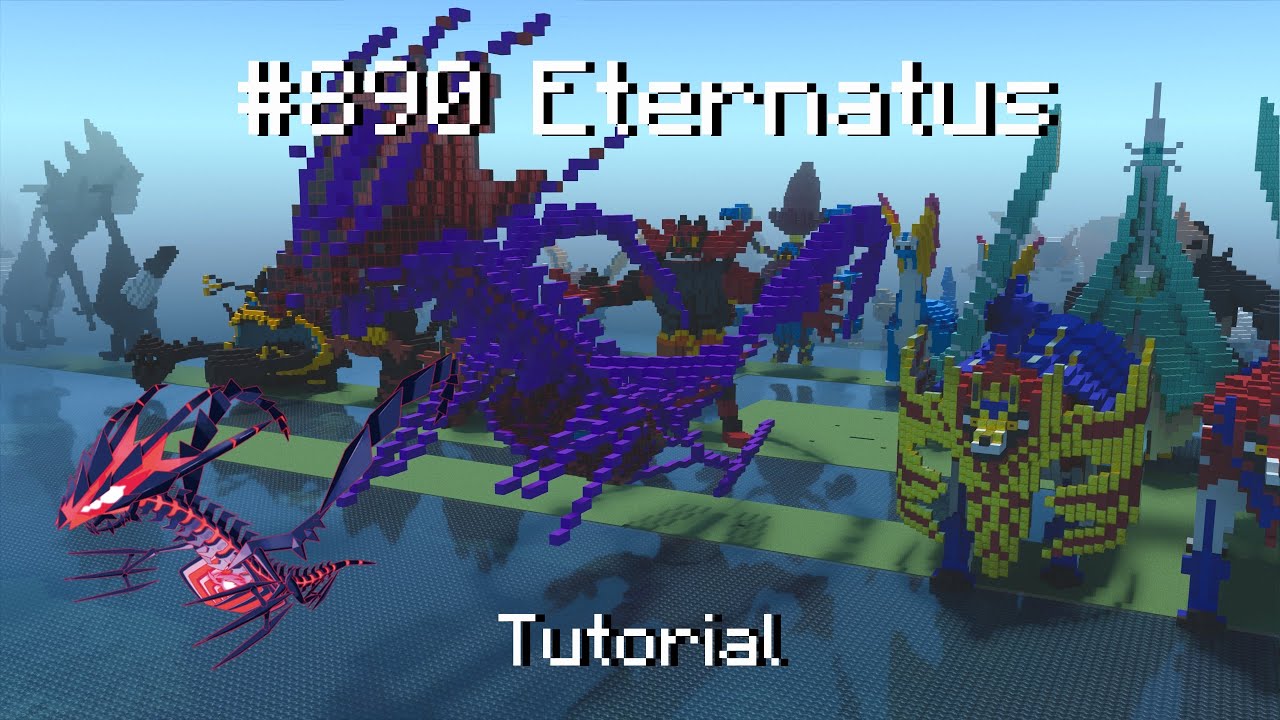 How to build a Pokémon eternatus statue in Minecraft (Tutorial) - YouTube