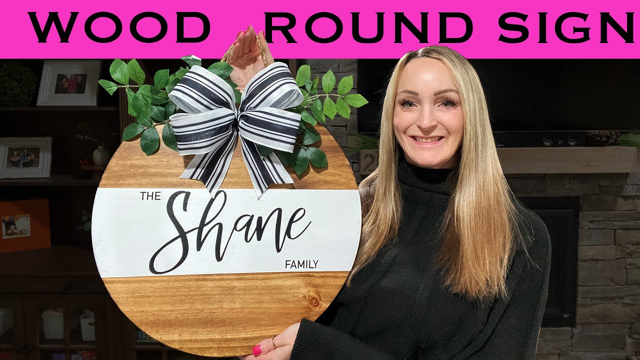 DIY Wood Round Sign - YouTube