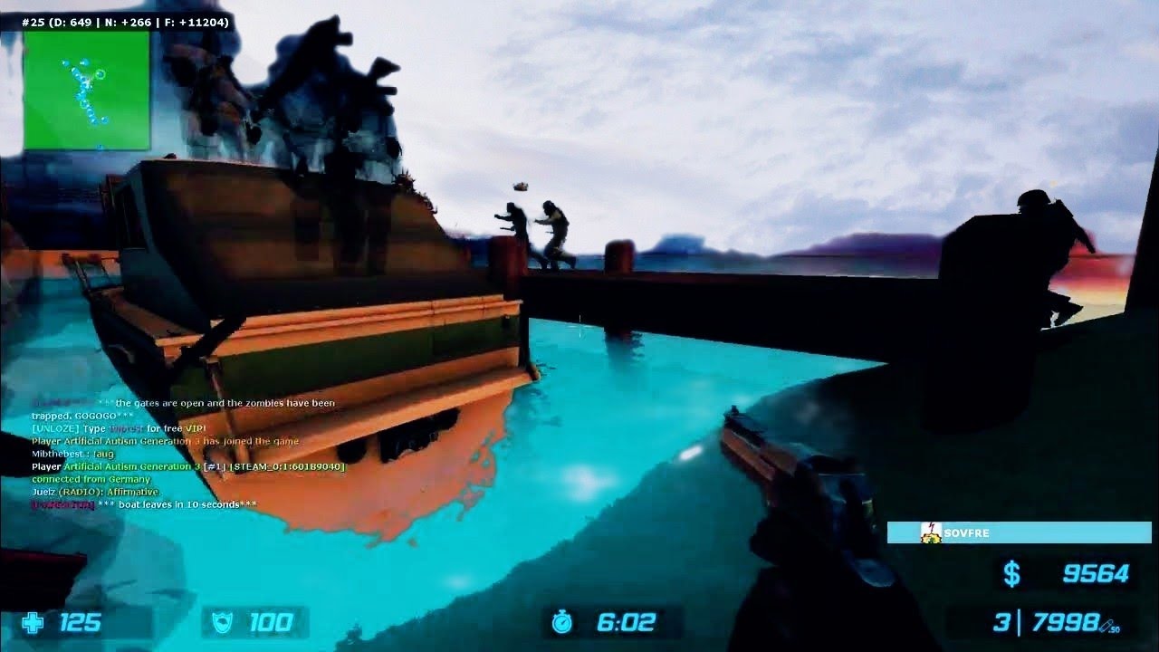 Counter- Strike Source Zombie Escape mod gameplay on map Voodoo Islands ...