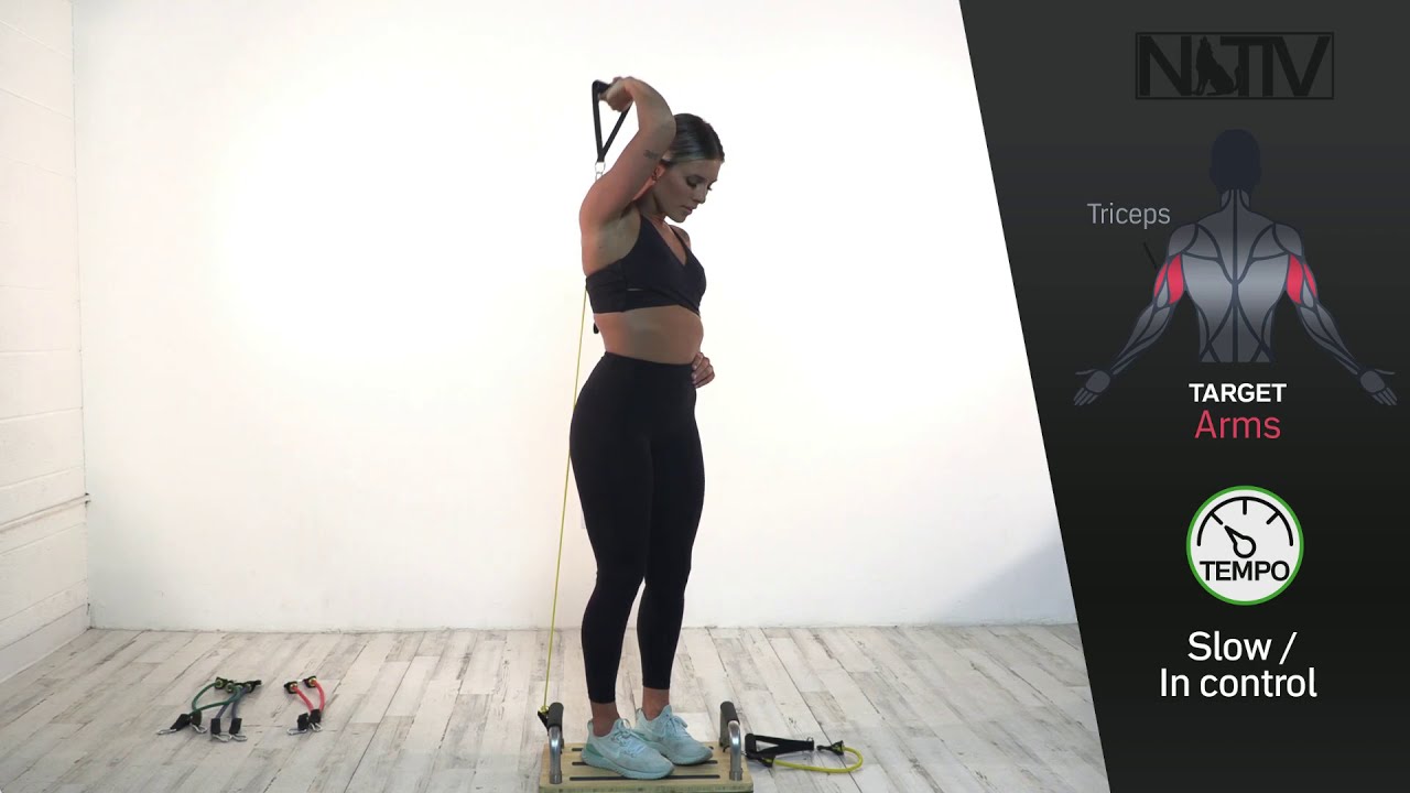 Standing Overhead Tricep Extensions (Single arm handles) - YouTube