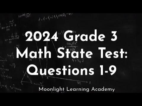 grade 3 math state test 2024 questions 1-9 - YouTube