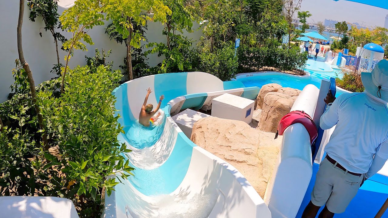 Kids Water Slide at Jungle Bay Waterpark - YouTube