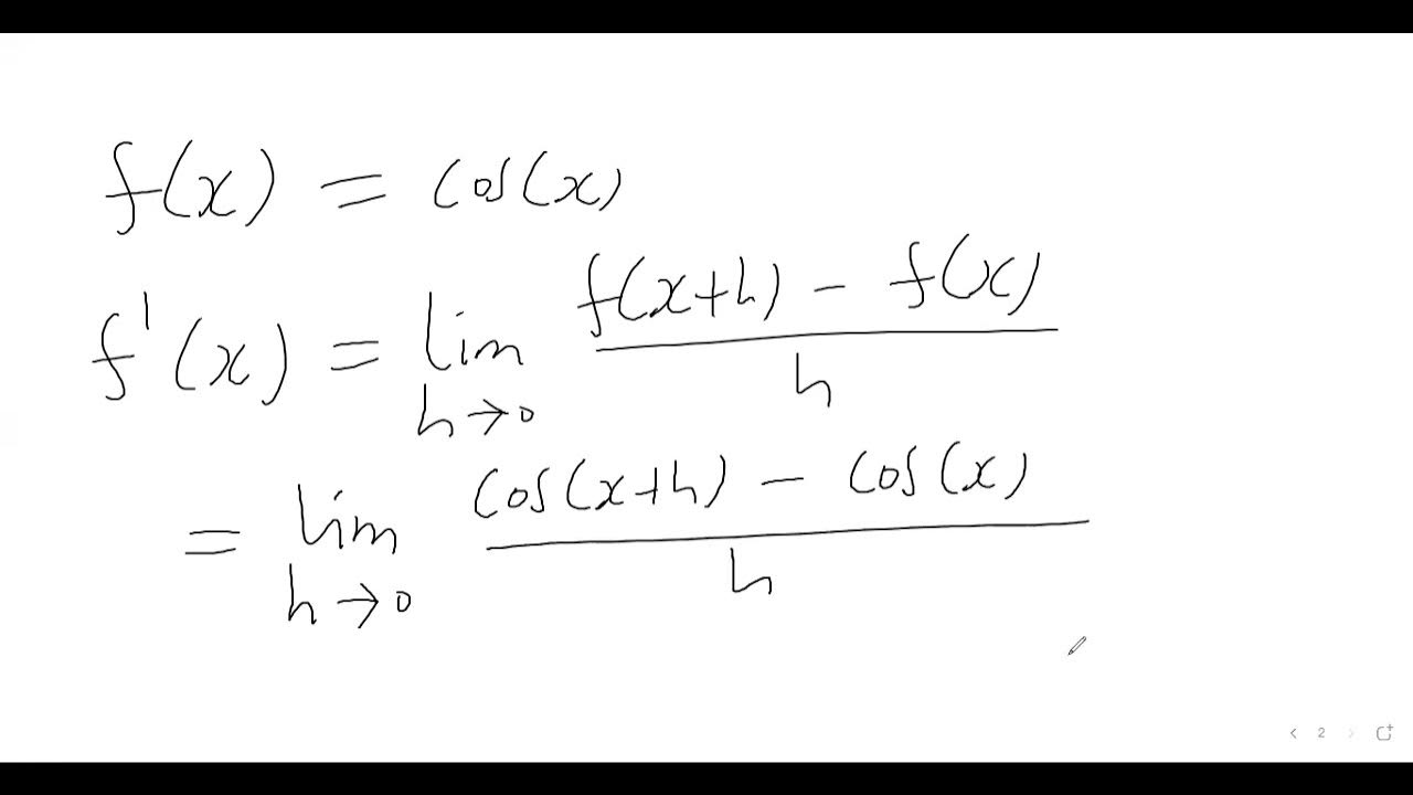 how-do-you-prove-derivative-of-cos-x-is-sin-x-differentiation-by