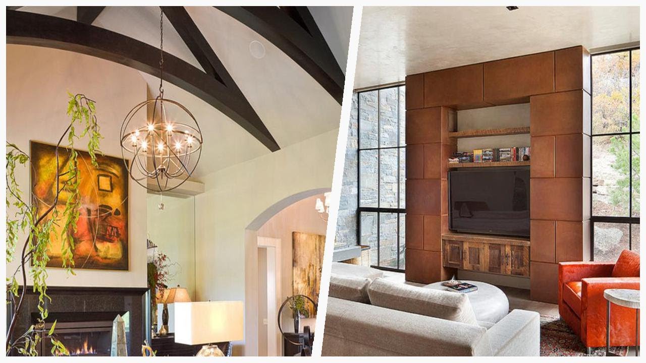 75 Brown Family Room With A Ribbon Fireplace Design Ideas You'll Love 🏡 ...
