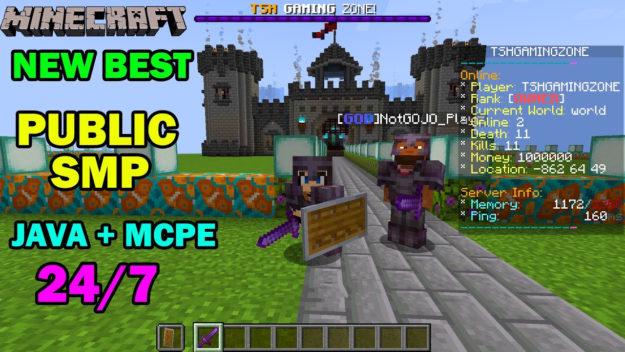 Minecraft | 24/7 Survival SMP | For Java/MCPE | Always Online | Public ...