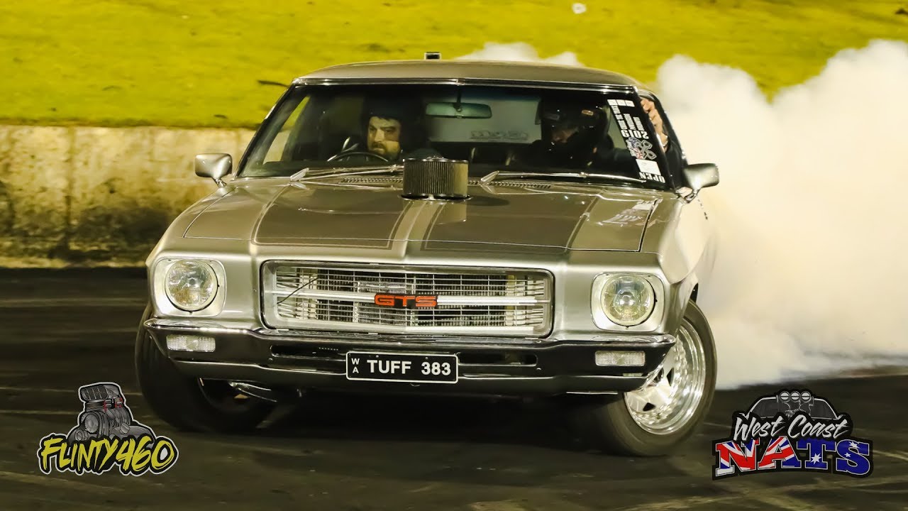 HQ MONARO "TUFF 383" BURNOUT AT WEST COAST NATS - YouTube