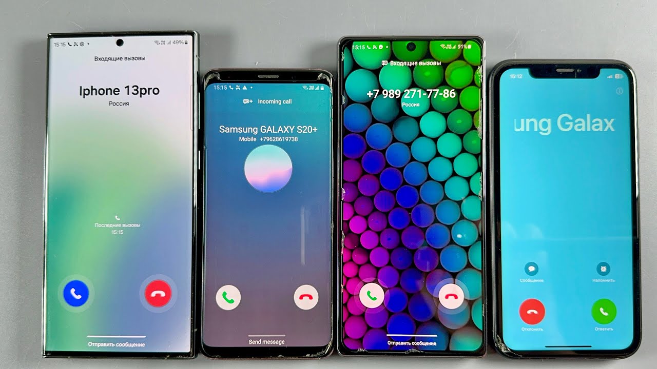 Incoming Call Samsung Galaxy Note 20 + Samsung Galaxy S9 + Samsung ...