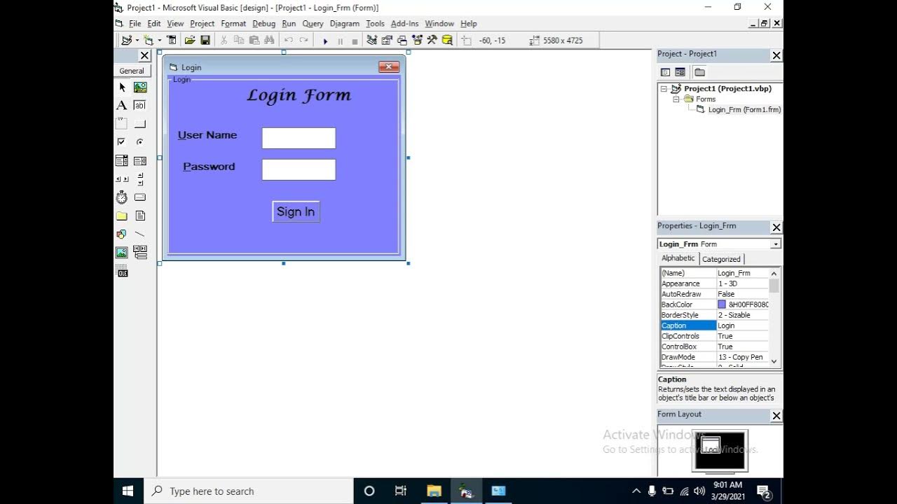 Visual Basic Login Form Using MS Acces as Back End - YouTube