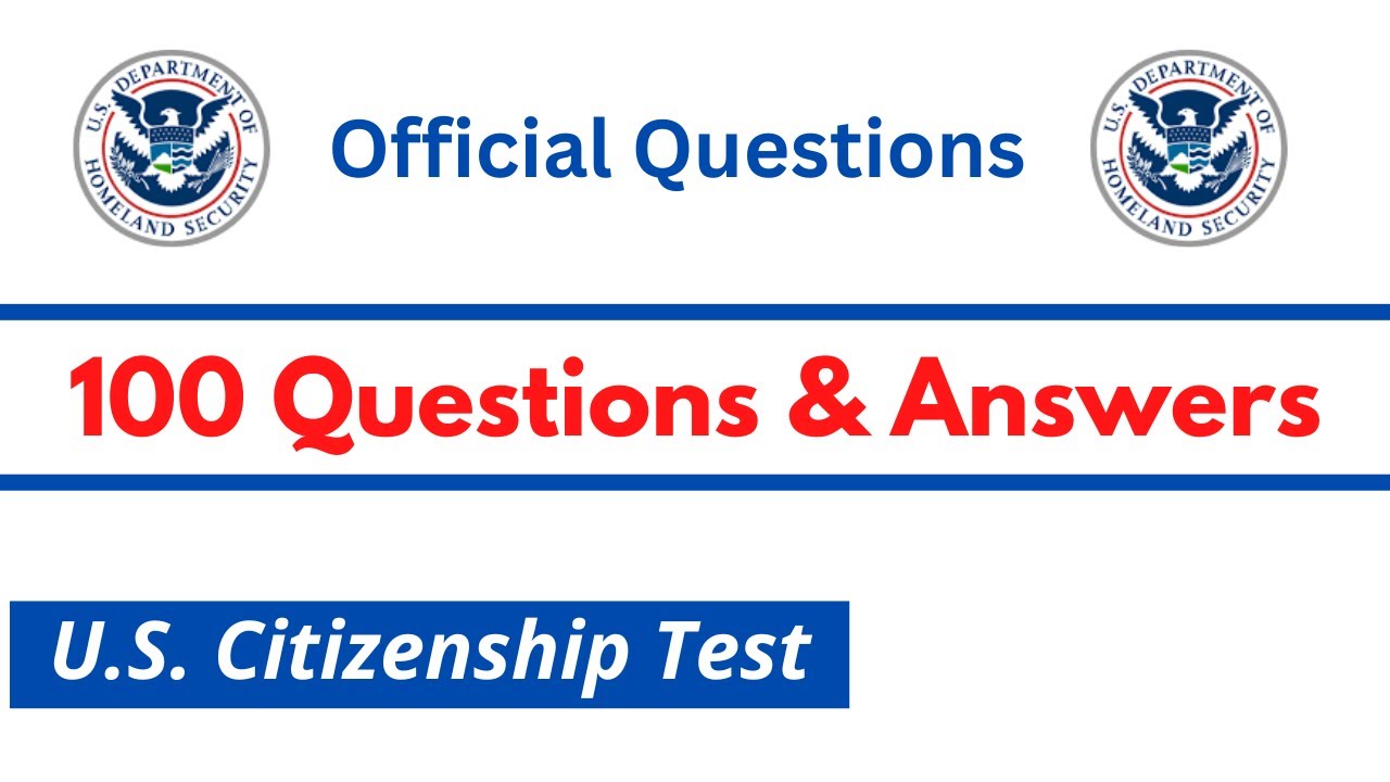 2023 USCIS Official 100 Civics Test Questions & Answers | American ...