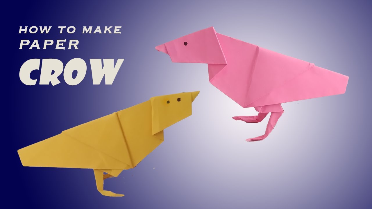 Origami Crow - How To Make an Origami Crow / Easy Paper Crow - YouTube