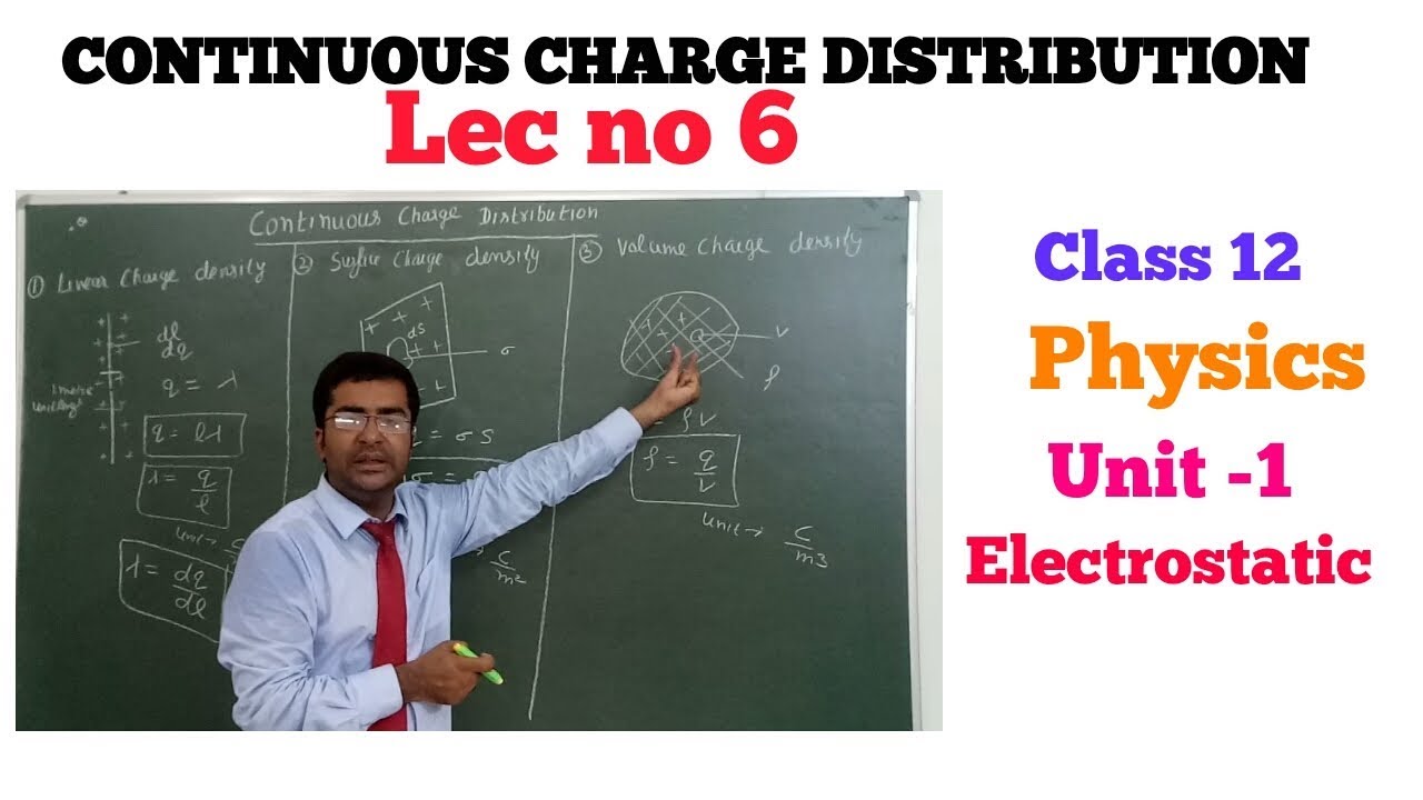 Continuous charge distribution lec no 6 physics class 12 electrostatic ...