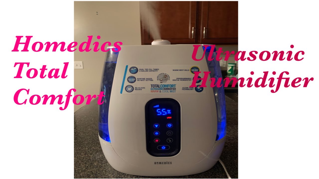 Unboxing Homedics Total Comfort Ultrasonic Humidifier Warm & Cool Mist ...