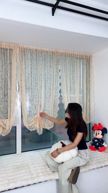 Once this floating curtain is installed, the window will look more and ...