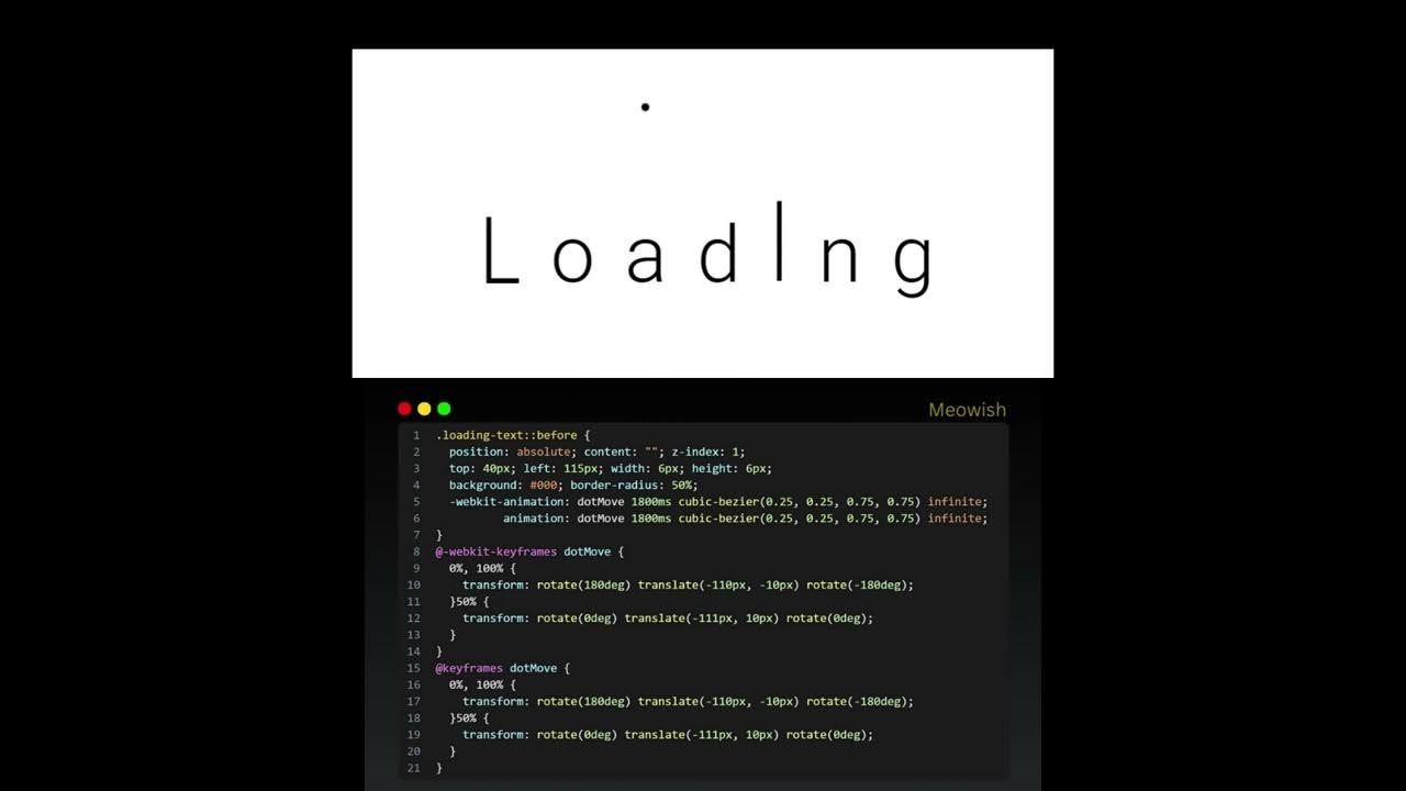 Loading animation source code(html, css) - YouTube