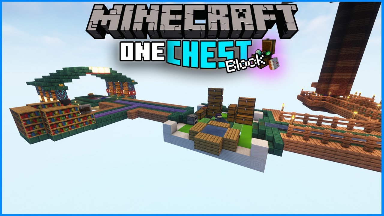Minecraft HARDCORE na...ONE CHEST BLOCK!🎁 #3 - YouTube