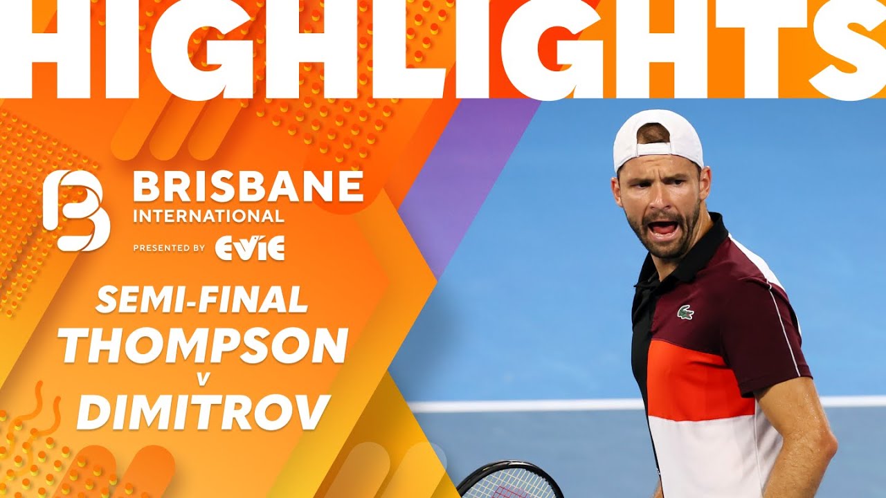 Jordan Thompson v Grigor Dimitrov - Brisbane International Highlights ...