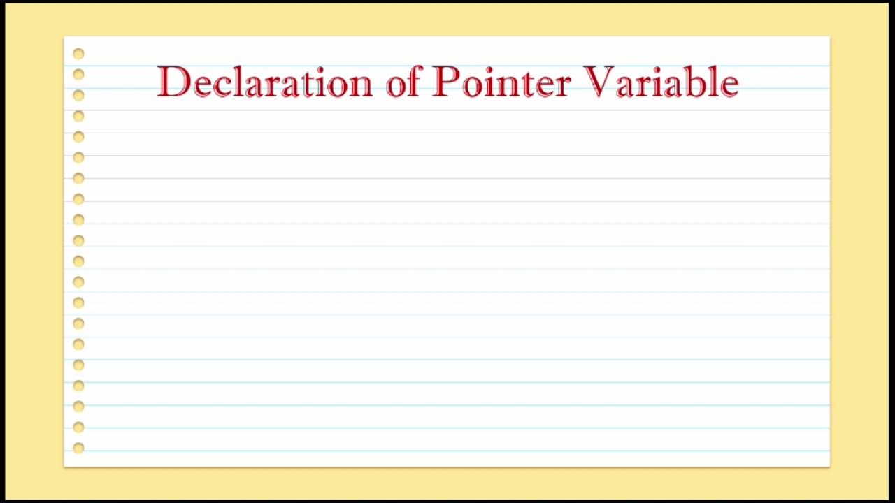 Declaration And Initialization Of Pointer Variable Youtube