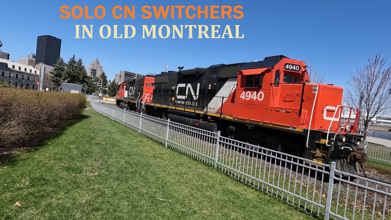 4 22 24 SOLO CN SWITCHER LOCOMOTIVES AT PORT OF MONTREAL - YouTube