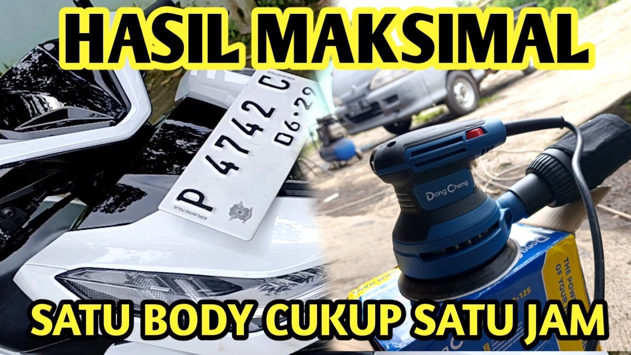 cara ampelas dempul body motor dengan cepat - YouTube