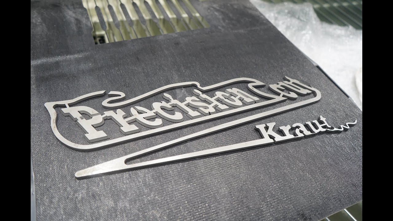 5mm stainless steel cnc cutting by WAMIT waterjet cutter - YouTube