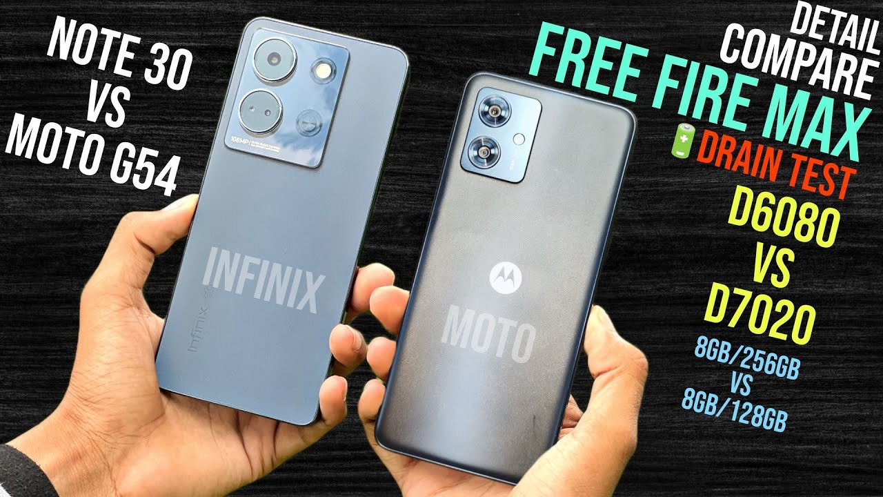 Moto G54 5G 🆚 Infinix Note 30 Free Fire Max detail compare & battery🔋 ...