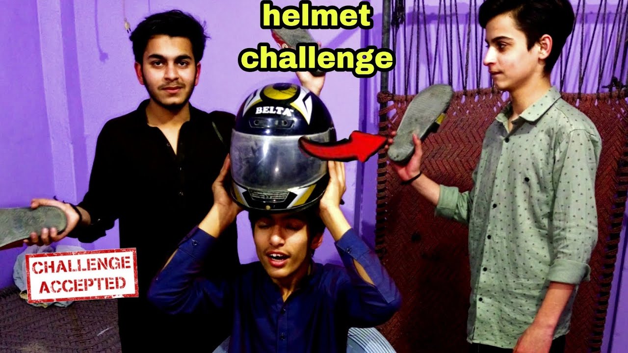 helmet challenge with friends ||😯 - YouTube