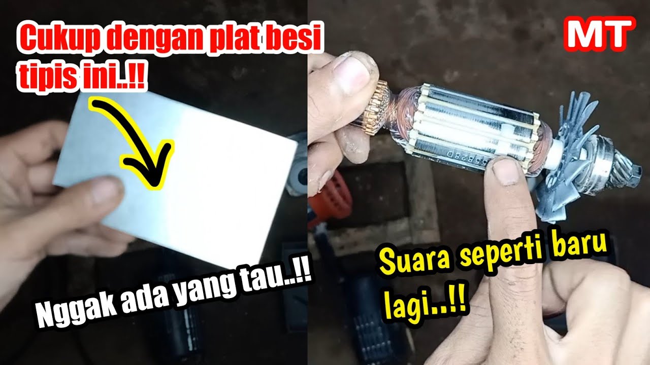 Cara memperbaiki mesin gerinda maktec MT91 lemah dan cepat panas - YouTube