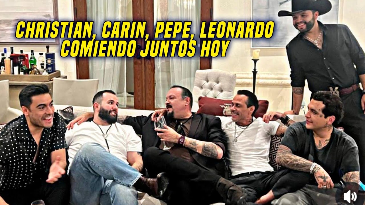 CHRISTIAN, CARIN LEON, PEPE Y LEONARDO COMIENDO JUNTOS HOY EN ESTA ...