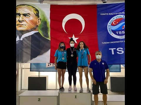 2021 Monopalet Türkiye Şampiyonası 100m. Madalya Töreni Miray Tunçel