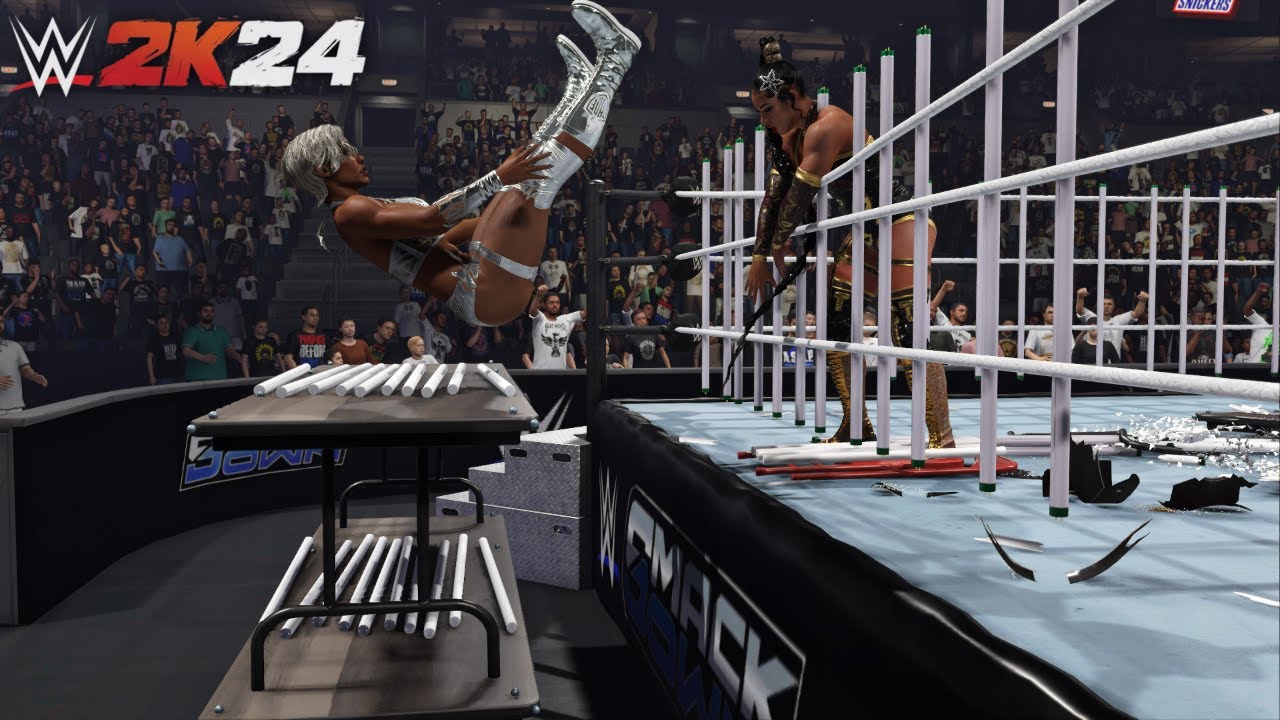 Light Tube Deathmatch Extreme Moments | WWE 2K24 - YouTube