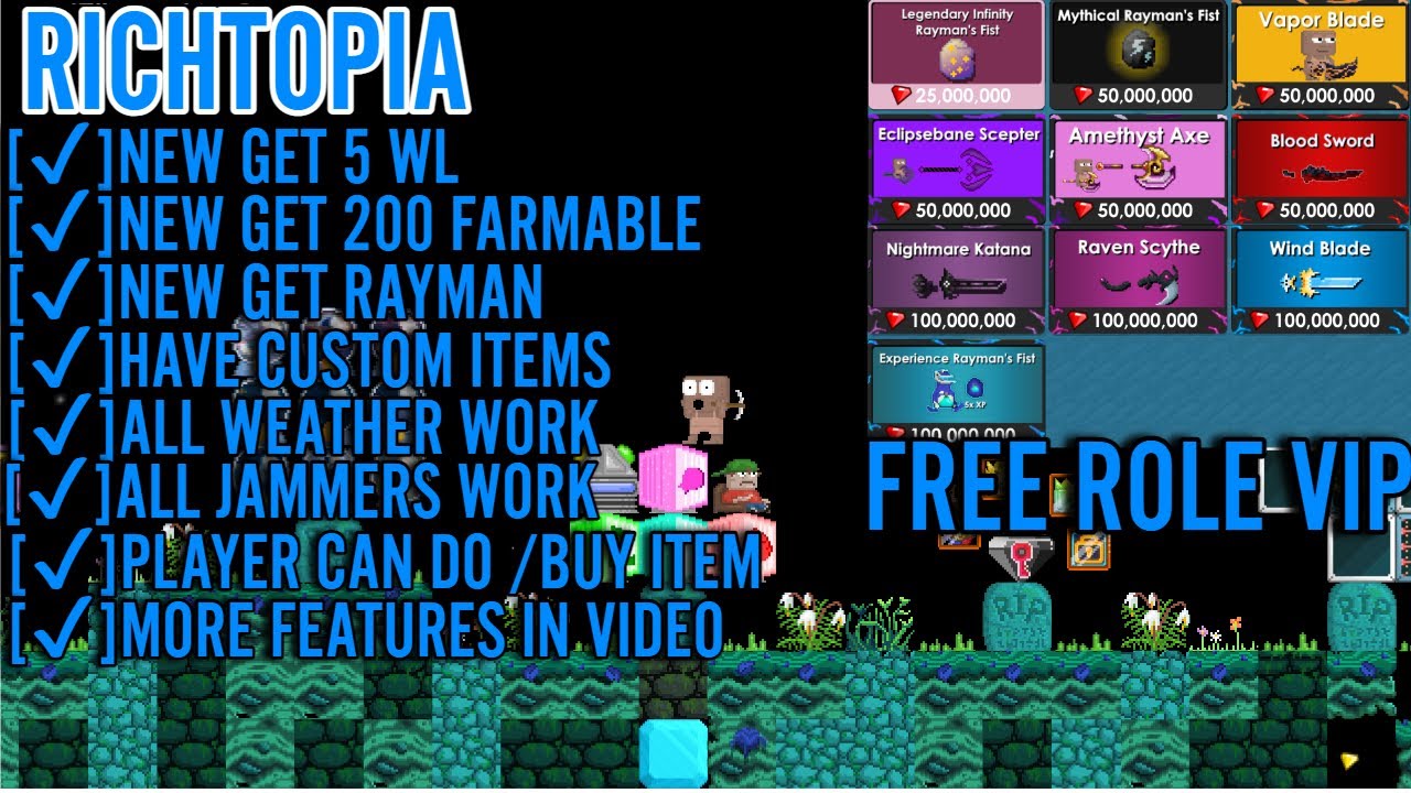 ⭐GTFS | FREE ROLE VIP | GROWTOPIA PRIVATE SERVER TERBARU | BEST GTPS ...