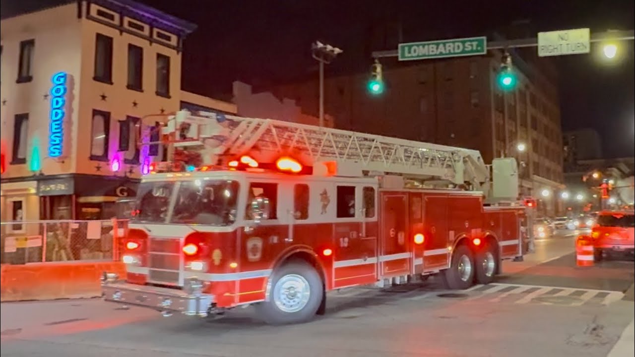 Baltimore City Fire Department Spare Truck 10 Responding - YouTube