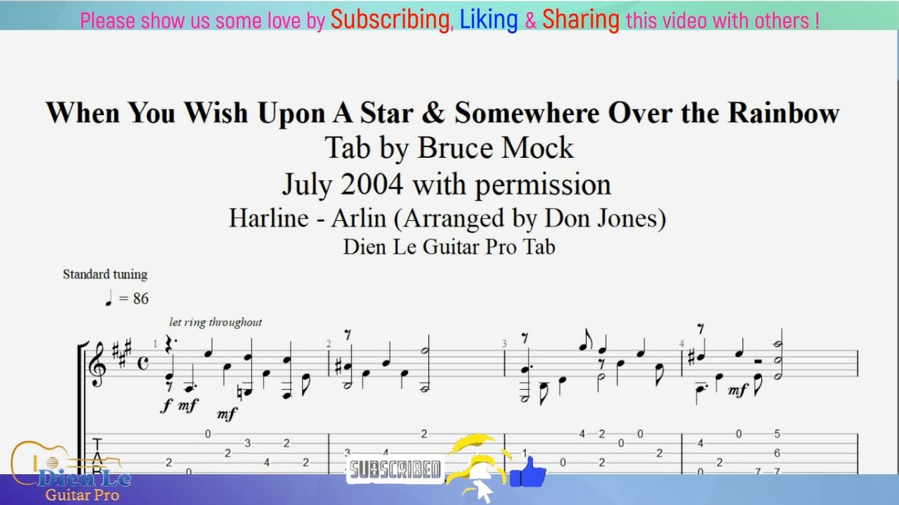 Guitar Cover - When You Wish Upon A Star & Somewhere Over the Rainbow ...