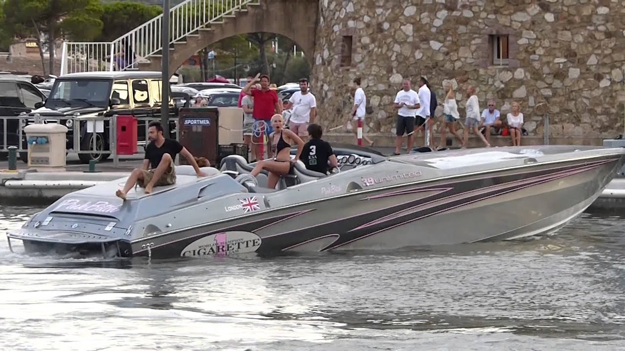 Cigarette 39 Top Gun Unlimited "pink bitch" 2x850 SCI - YouTube