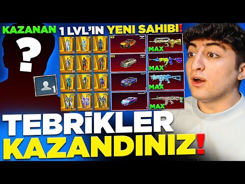 (TEBRİKLER KAZANDIN!) 1 LEVEL HESABI YENİ SAHİBİNE VERDİK! PUBG Mobile