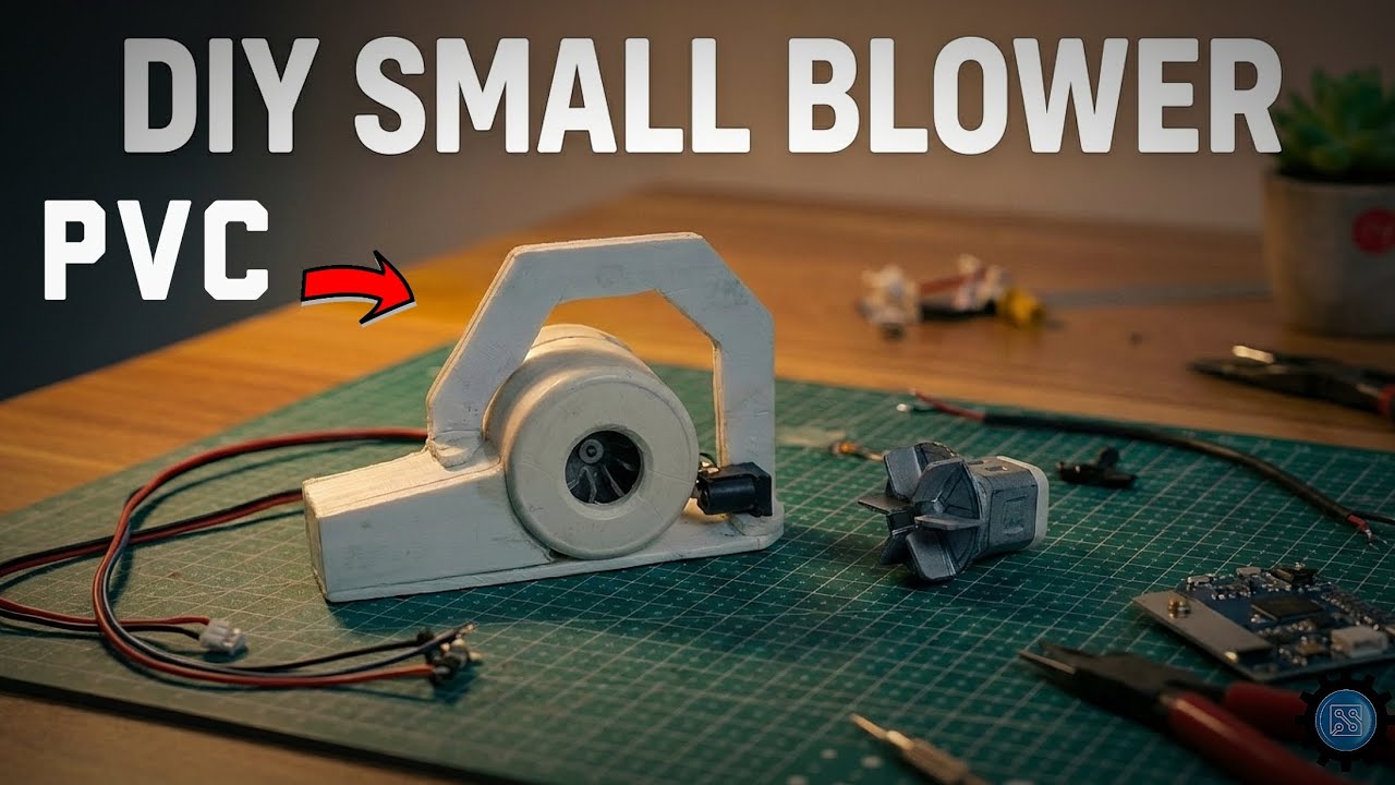 How to Make a Small Air Blower at Home Using PVC Pipe | DIY Mini Blower ...