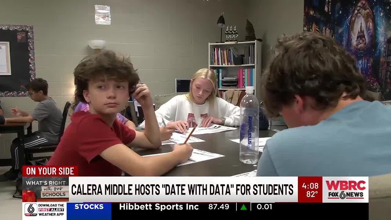 Calera Middle hosts 'Date with Data' for students - YouTube