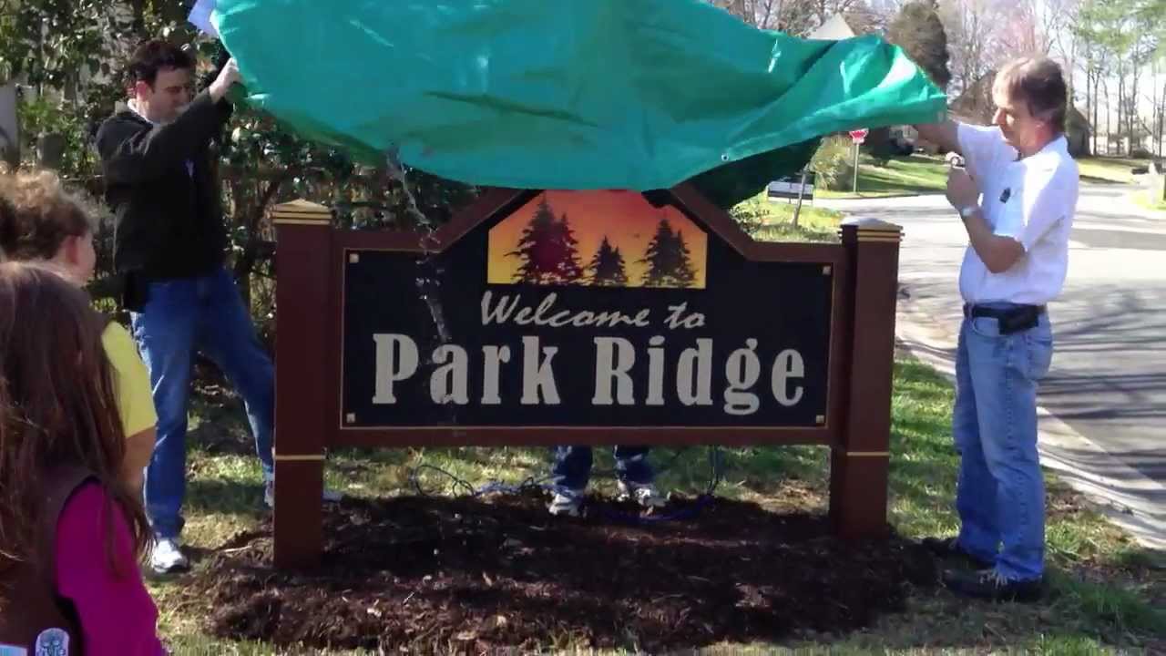 Unveiling of Park Ridge Sign - YouTube