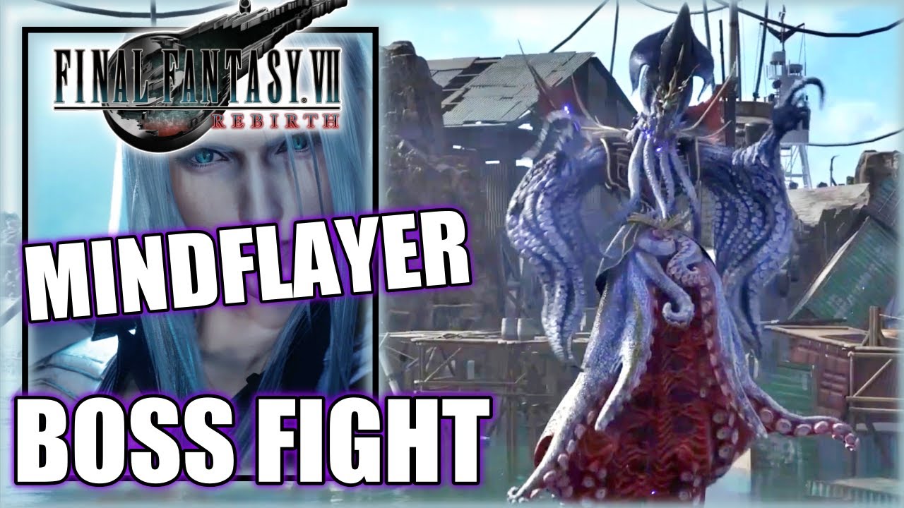 Final Fantasy 7 Rebirth - Mindflayer Boss Fight - YouTube