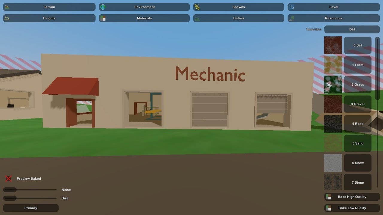 Unturned Speed Build Mechanic Shop - YouTube