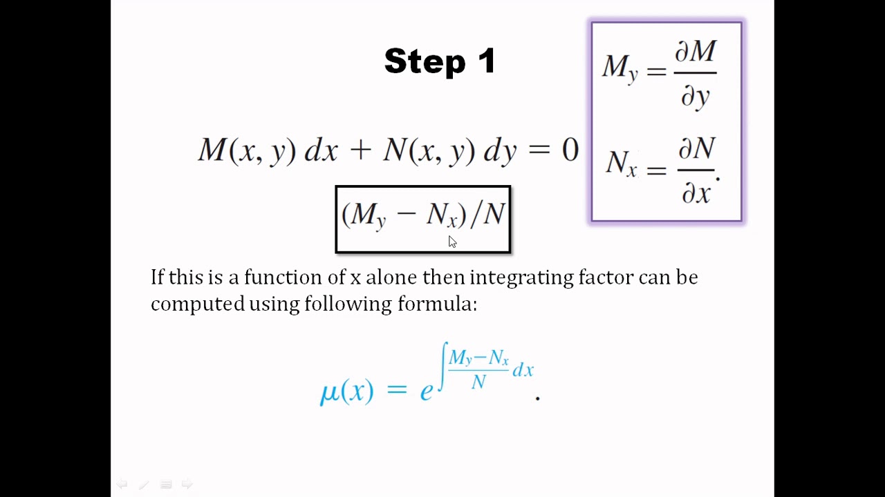 Non Exact Differential Equations YouTube Non Exact Differential Equations YouTube