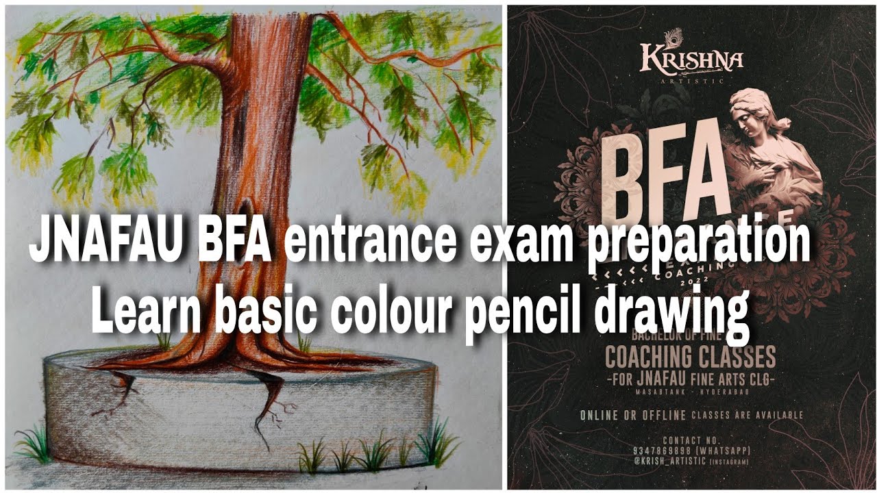 JNAFAU BFA entrance exam preparation , Learn Basic colour pencil ...