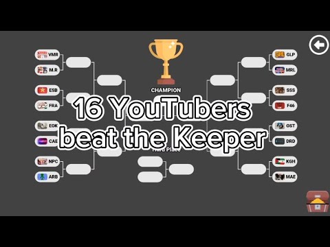 16 YouTubers beat the Keeper - YouTube