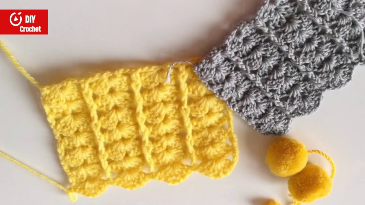 Crochet course, crochet method of four leaf grass pattern - YouTube