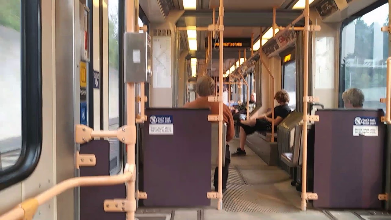 Short ride on TriMet MAX Blue Line light rail from Sunset Transit ...